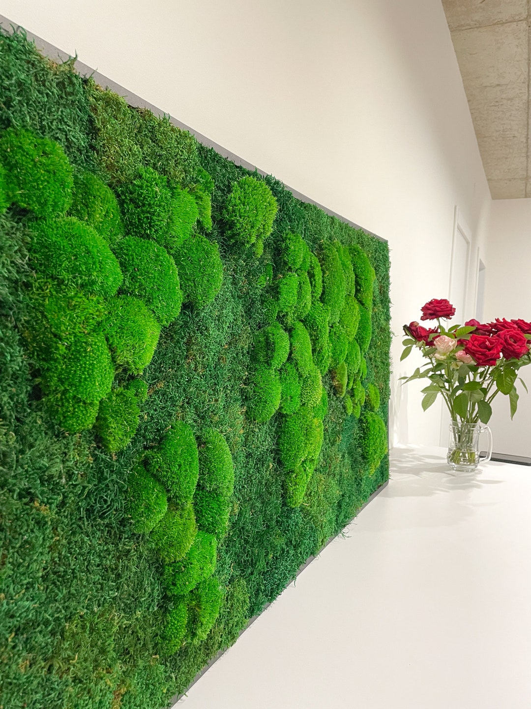 Moss Wall World Map Framed Moss Wall Art Green Wall Moss World Map ...