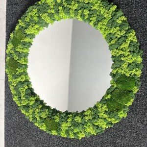 Round Bathroom Mirror Moss Wall Mirror Moss Wall Art Decor Large Wall ...