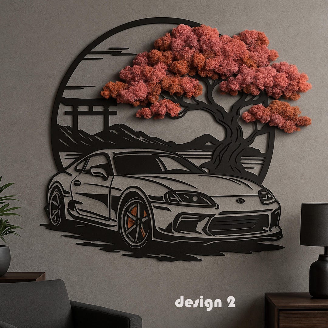 JDM Car Wall Art Collection – Japanese Style Metal Decor With Preserved ...