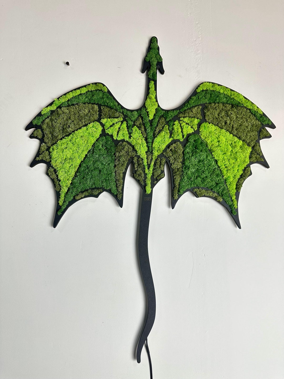 Led Metal Dragon Moss Wall Art, Framed Minimalist Metal Wall Art, Large ...