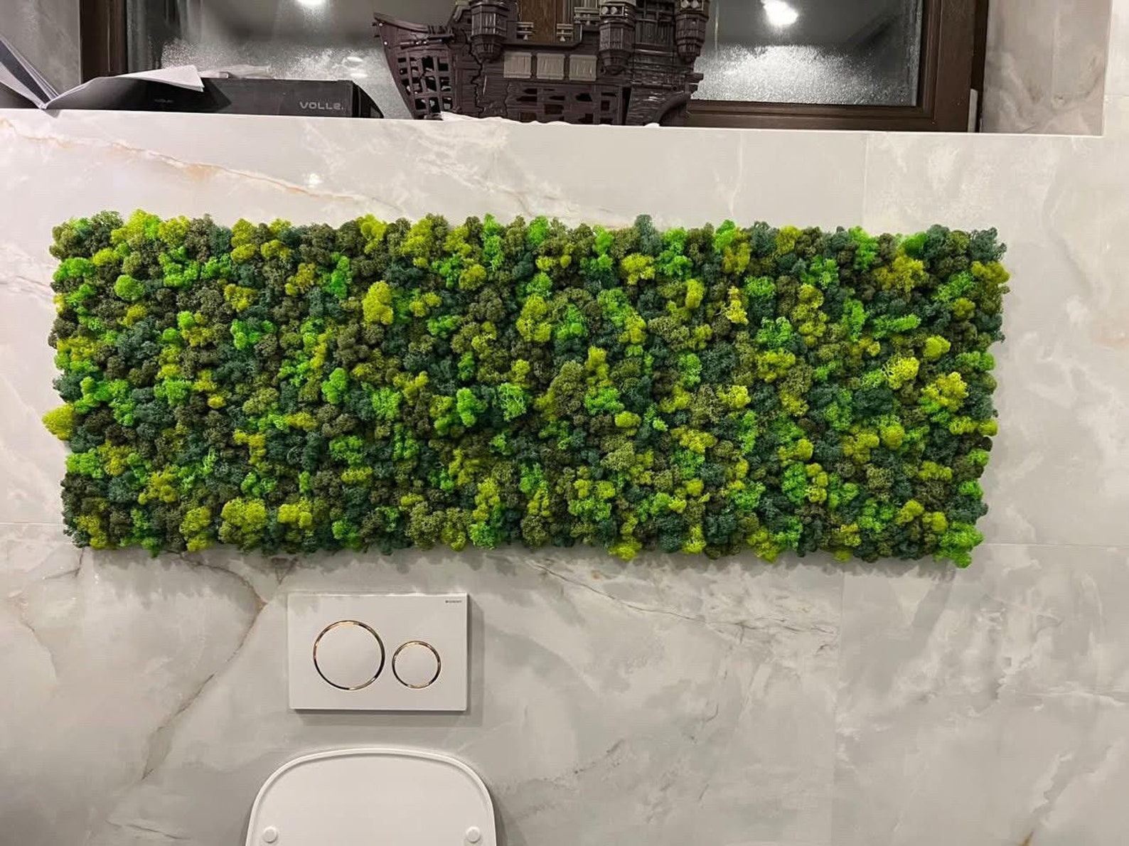 Moss Wall Art Panels Bathroom Wall Moss Art Green Moss Panels Green ...
