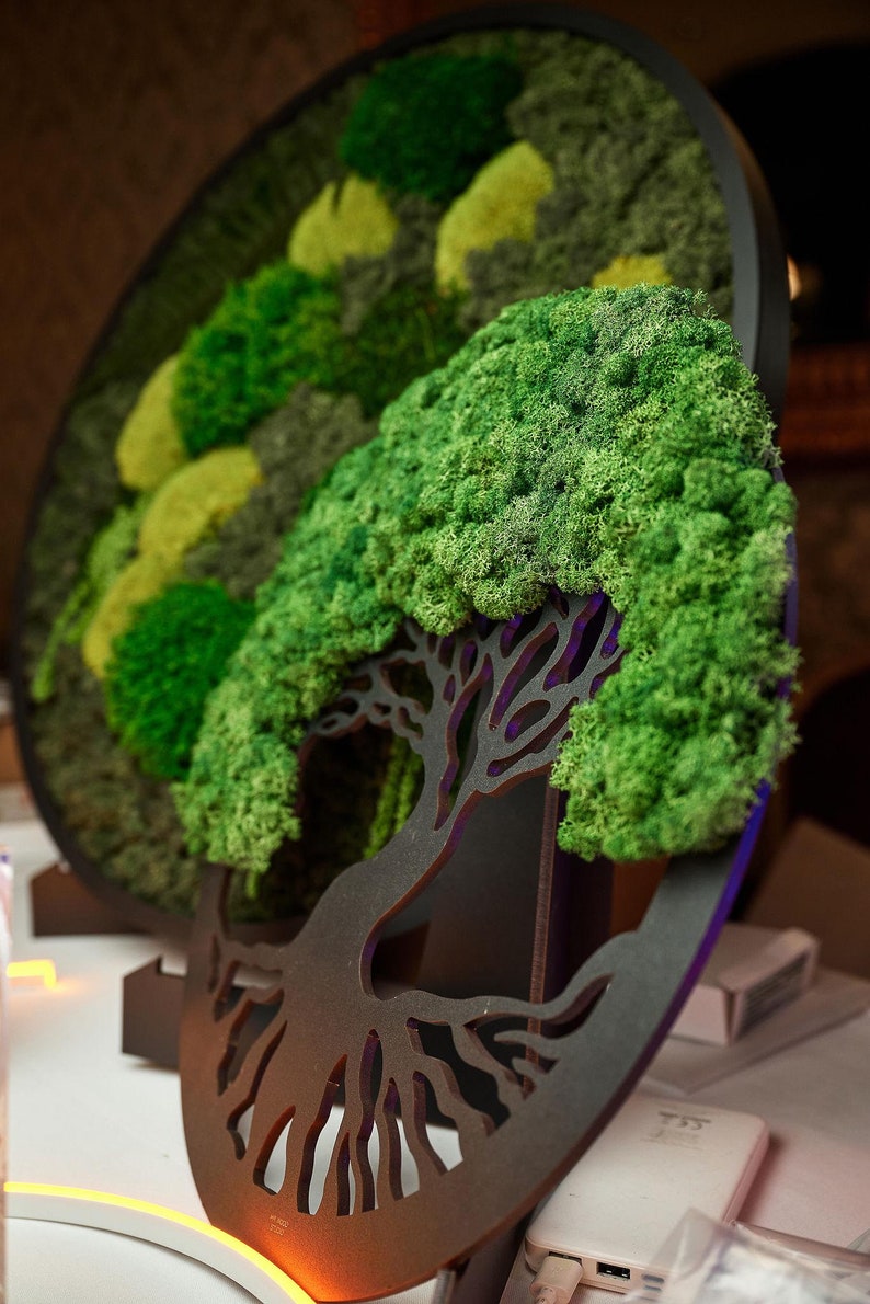 Tree of Life Extra Large Moss Wall Art Wall Preserved Moss Decor Wood ...