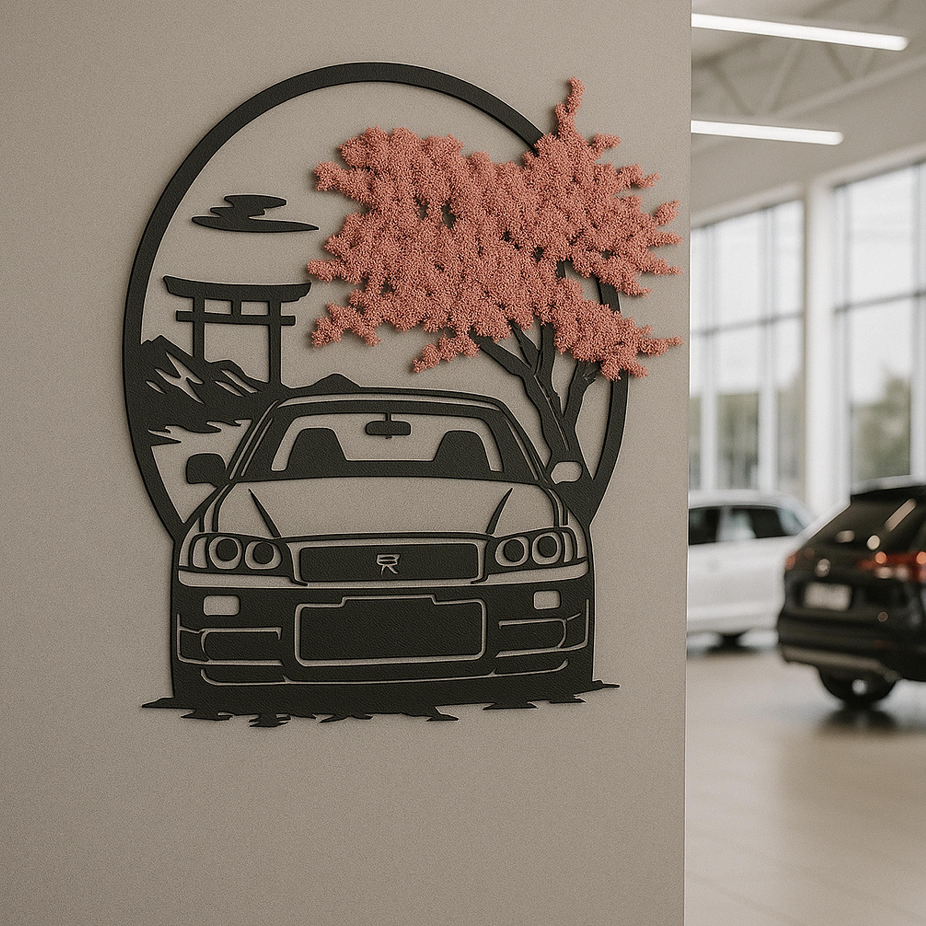 JDM Car Wall Art Collection – Japanese Style Metal Decor With Preserved ...