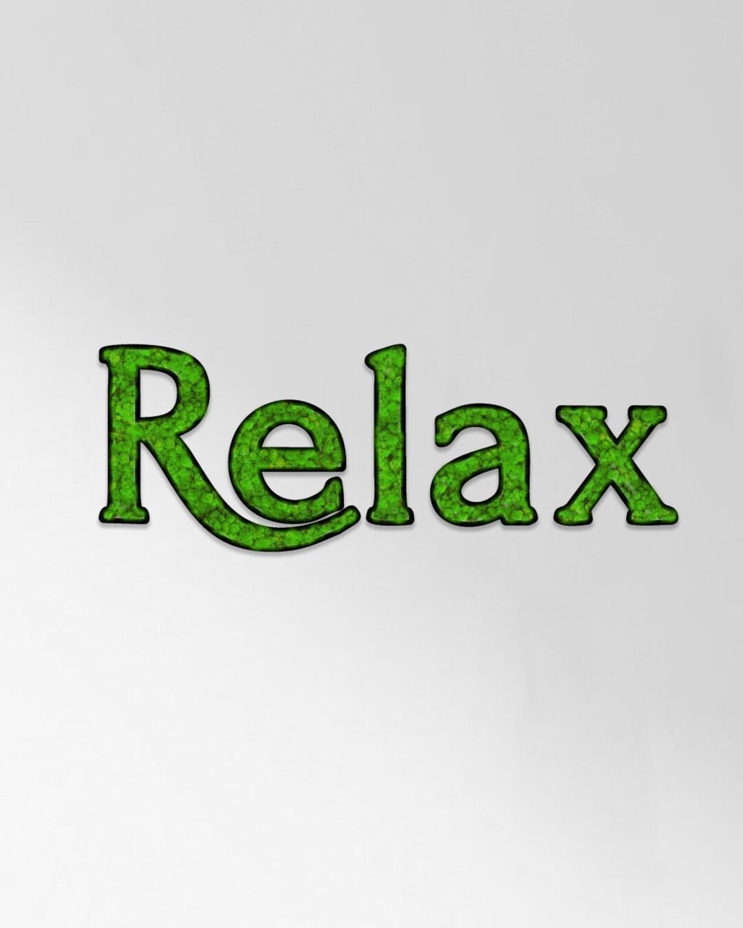 Relax Sign Custom Moss Sign Moss Wall Art Decor Business Logo Moss Sign ...