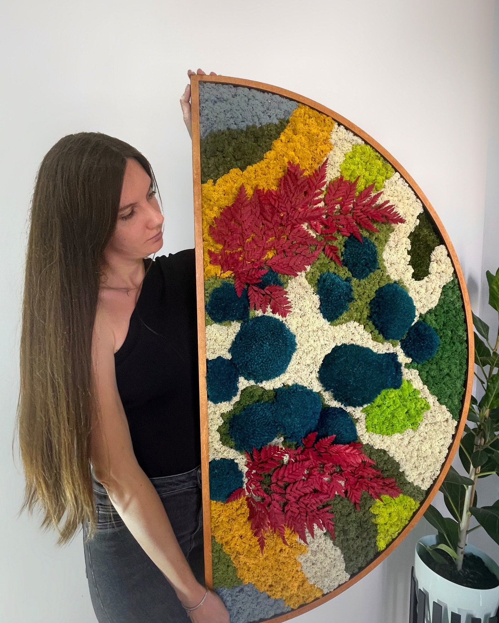 Extra Large Natural Dried Moss Wall Art, Wall Moss Decor, Moss Wall Art ...