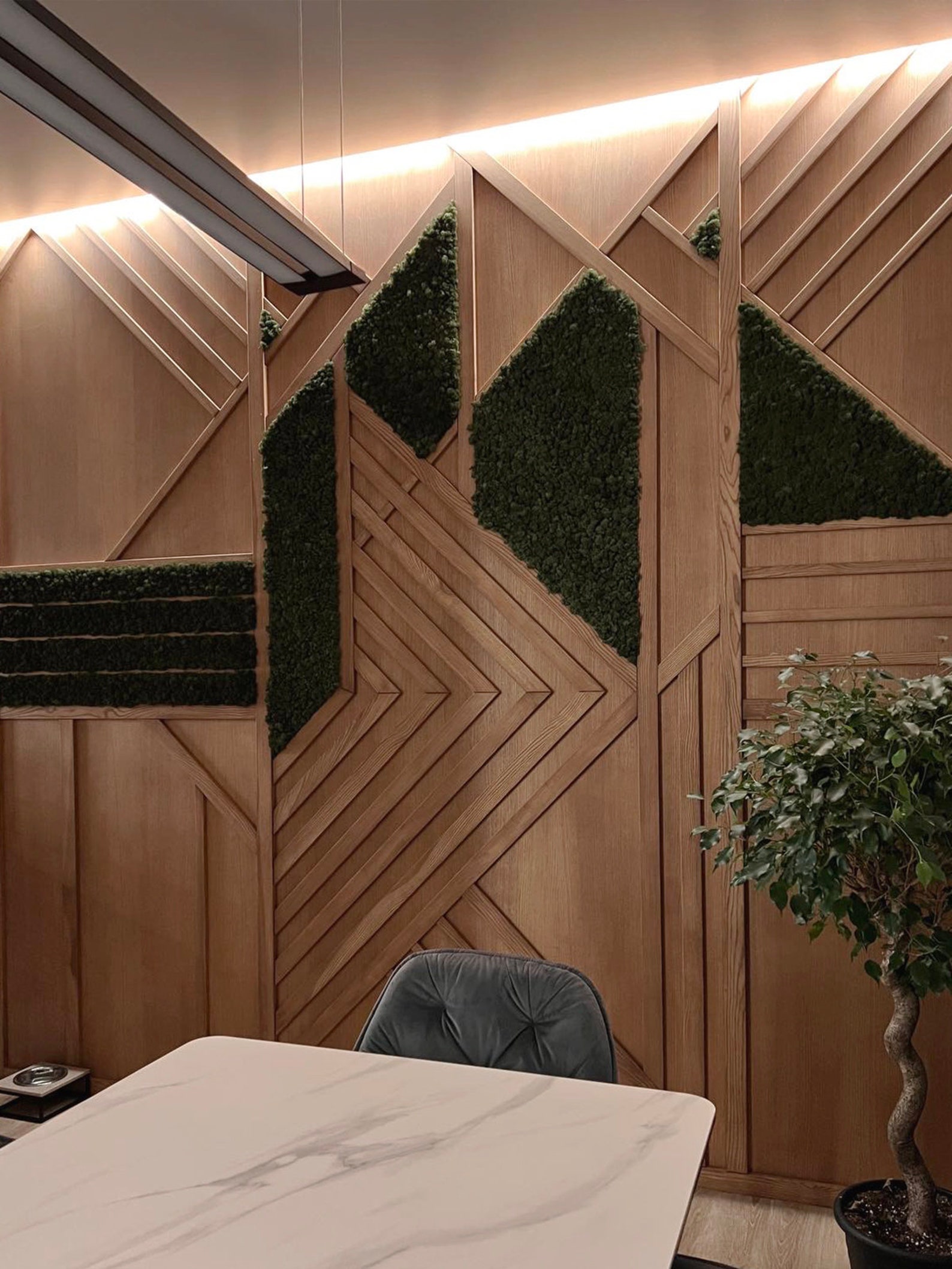 Moss Ceiling Tiles Custom Panels Wall Moss Art Green Natural Dried Moss ...