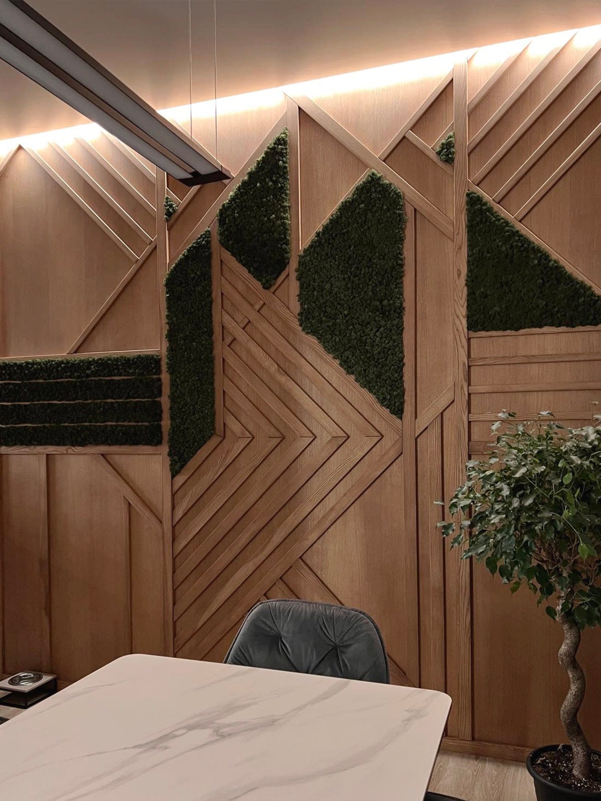 Moss Ceiling Tiles Custom Panels Wall Moss Art Green Natural Dried Moss ...