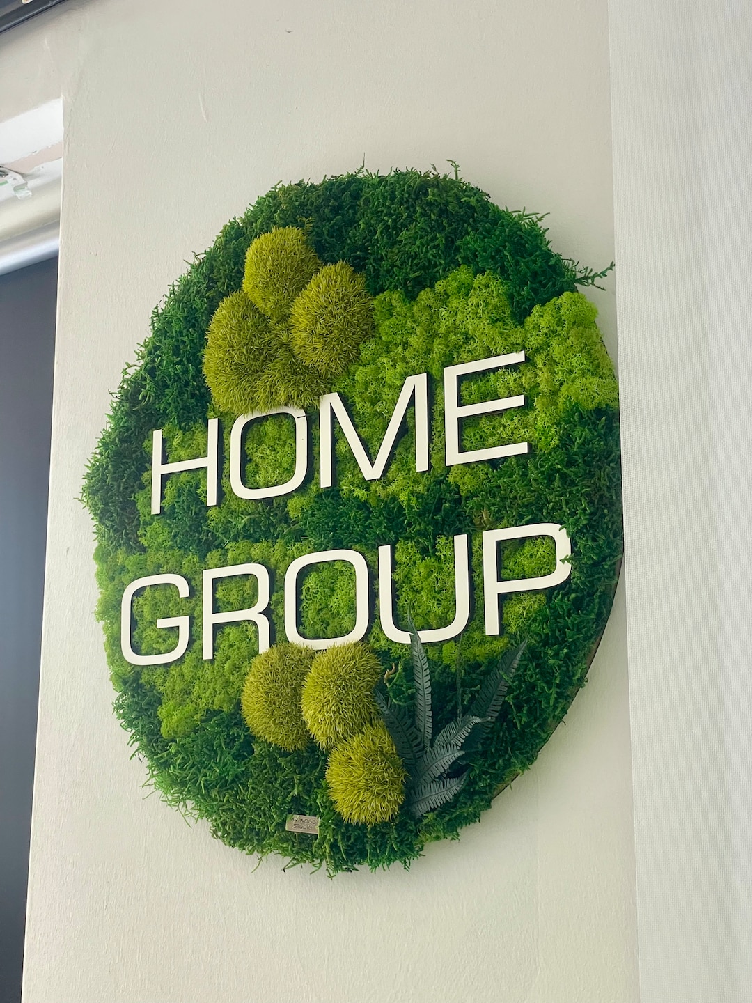 Moss Company Logo Moss Wall Art Real Moss Custom Logo Sign Custom Moss ...