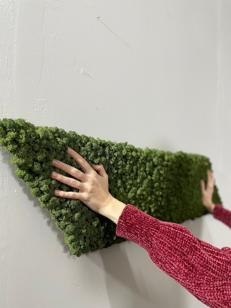 Moss Wall Art Panels Bathroom Wall Moss Art Green Moss Panels Green ...