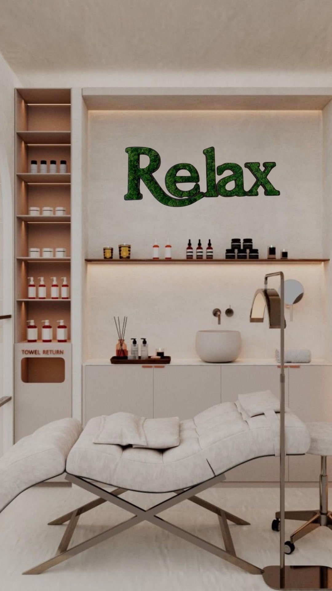 Custom Moss Wall Sign, Large Relax Wall Sign, Business Logo Moss Sign ...