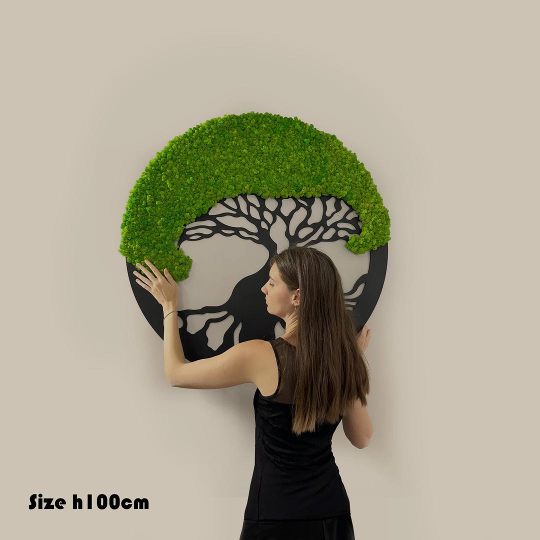 Tree of Life Extra Large Moss Wall Art Wall Preserved Moss Decor Wood ...