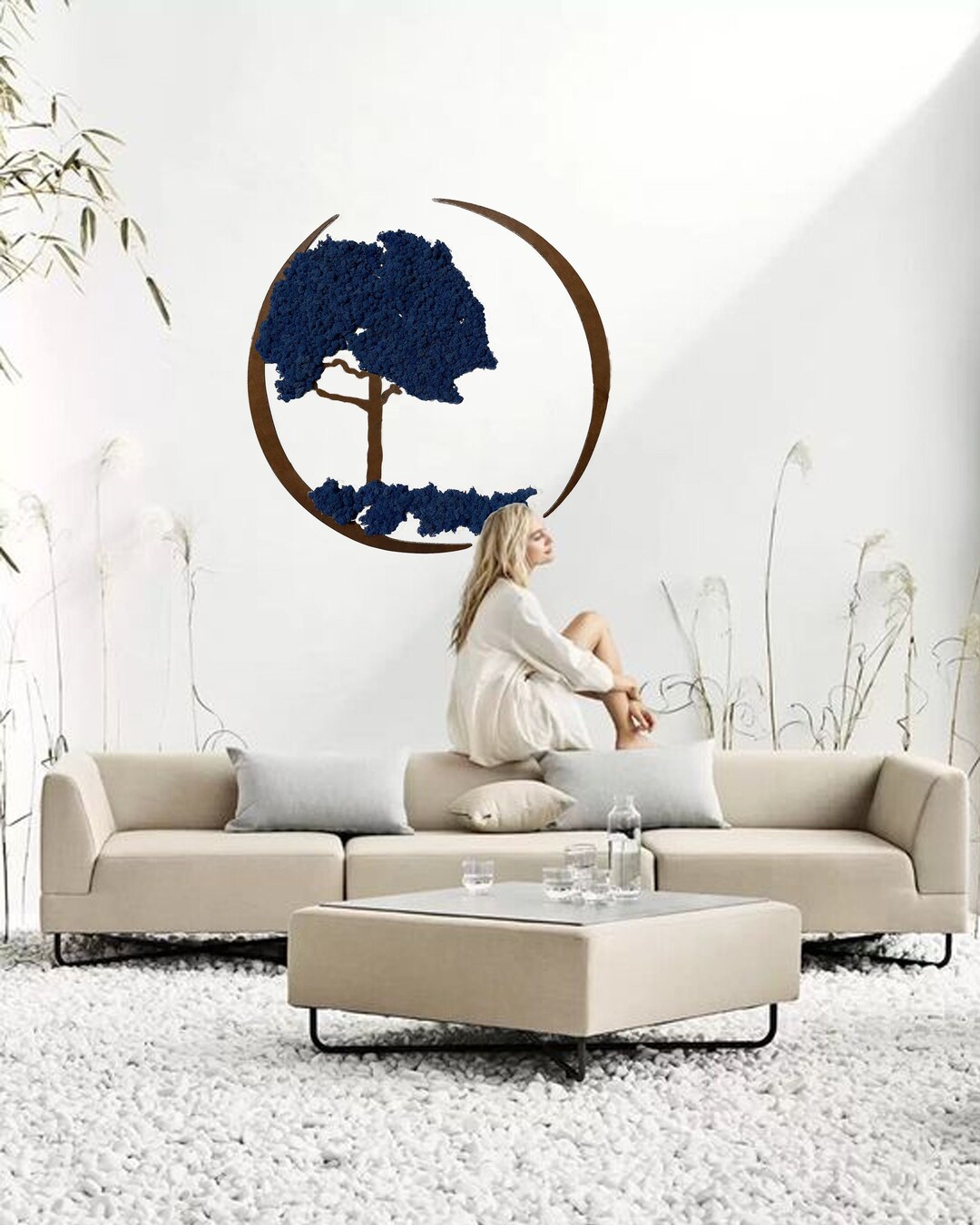Moss Tree of Life Tree With Preserved Moss Oversized Natural Dried Moss ...