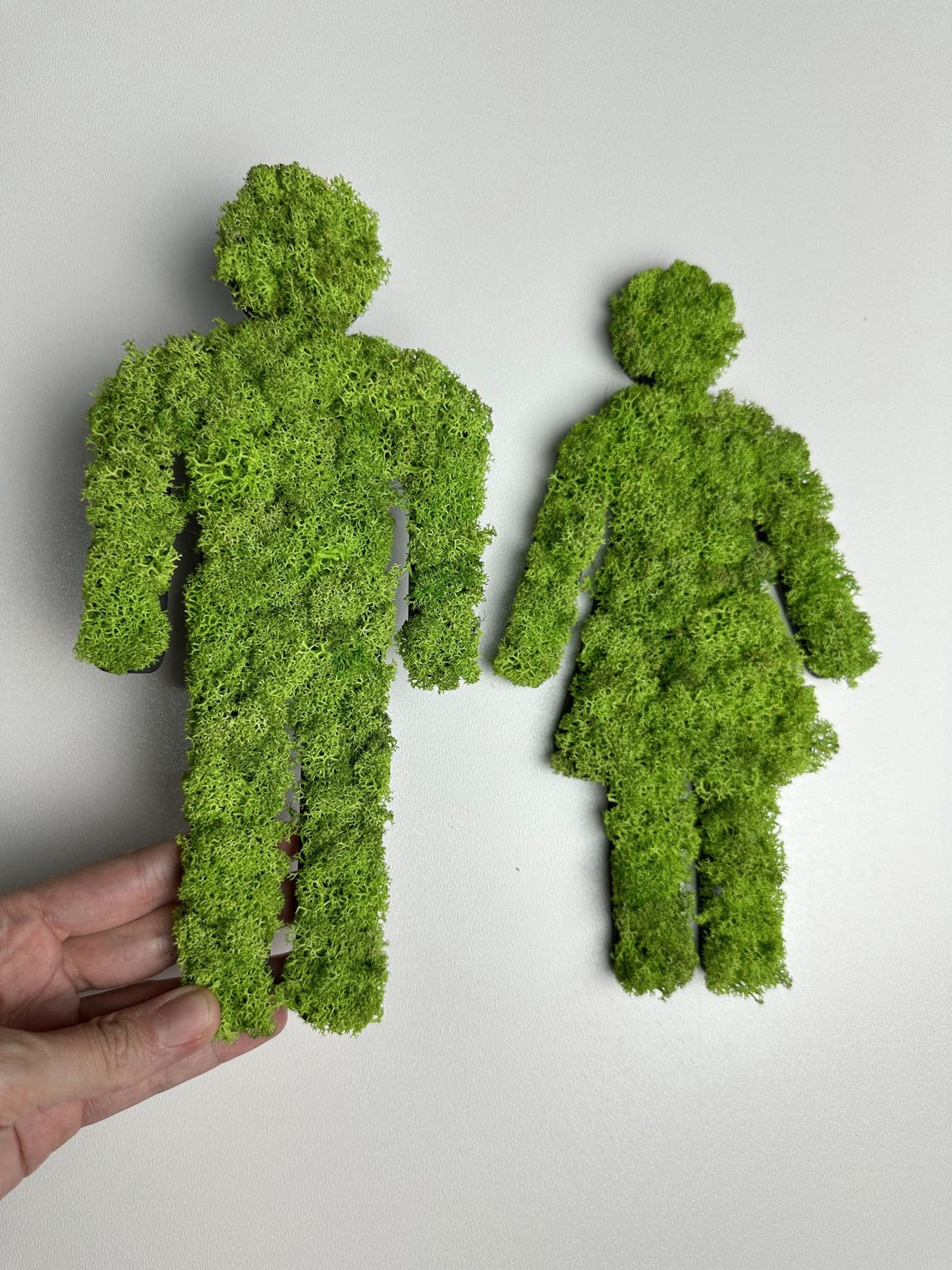 Moss WC Sign Restroom Sign With Preserved Moss Toilet Sign Men's Room ...