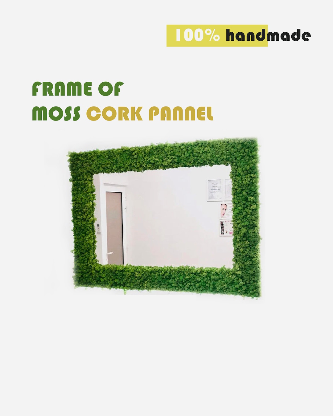 Wall Mirror Frame Moss Mirror Frame Art Entryway Mirror - Etsy