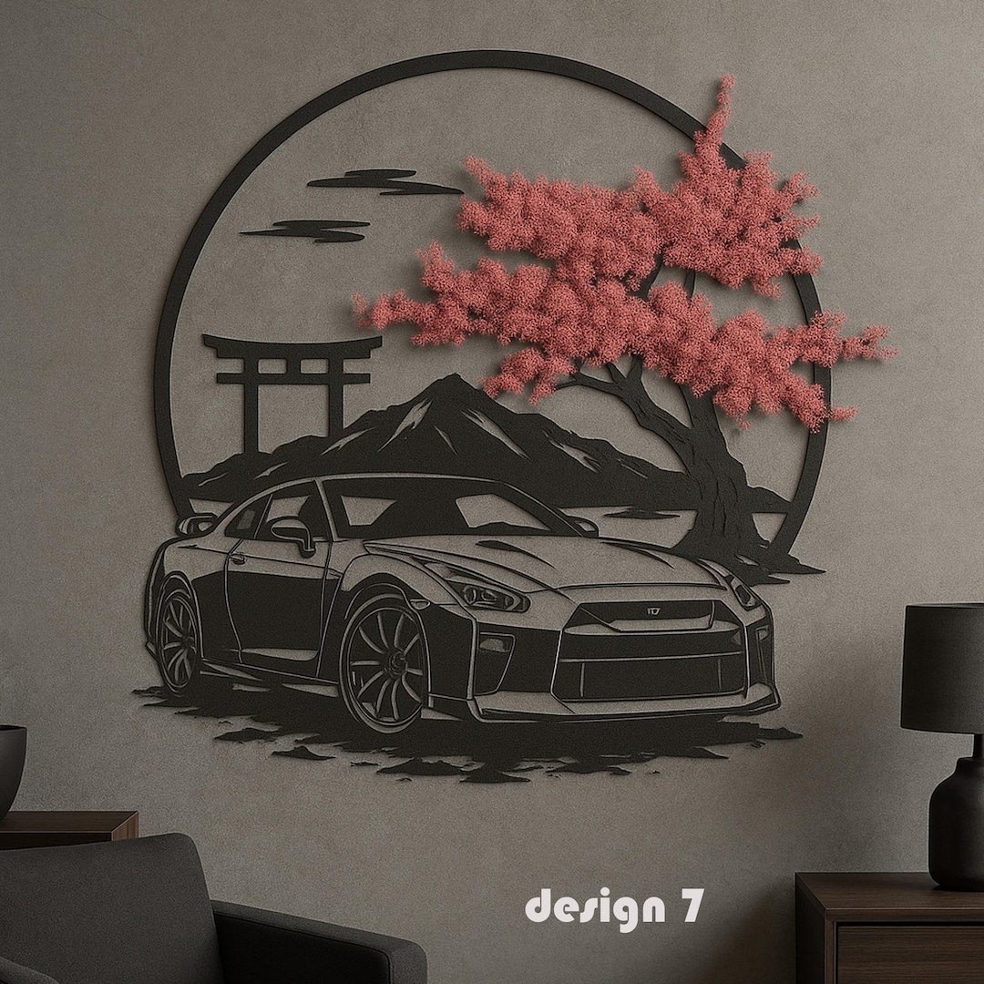 JDM Car Wall Art Collection – Japanese Style Metal Decor With Preserved ...