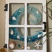 Beach Wave Window Frame Wall Decor - Sea Glass Art - Window Frame Art ...