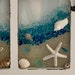 Beach Wave Window Frame Wall Decor - Sea Glass Art - Window Frame Art ...