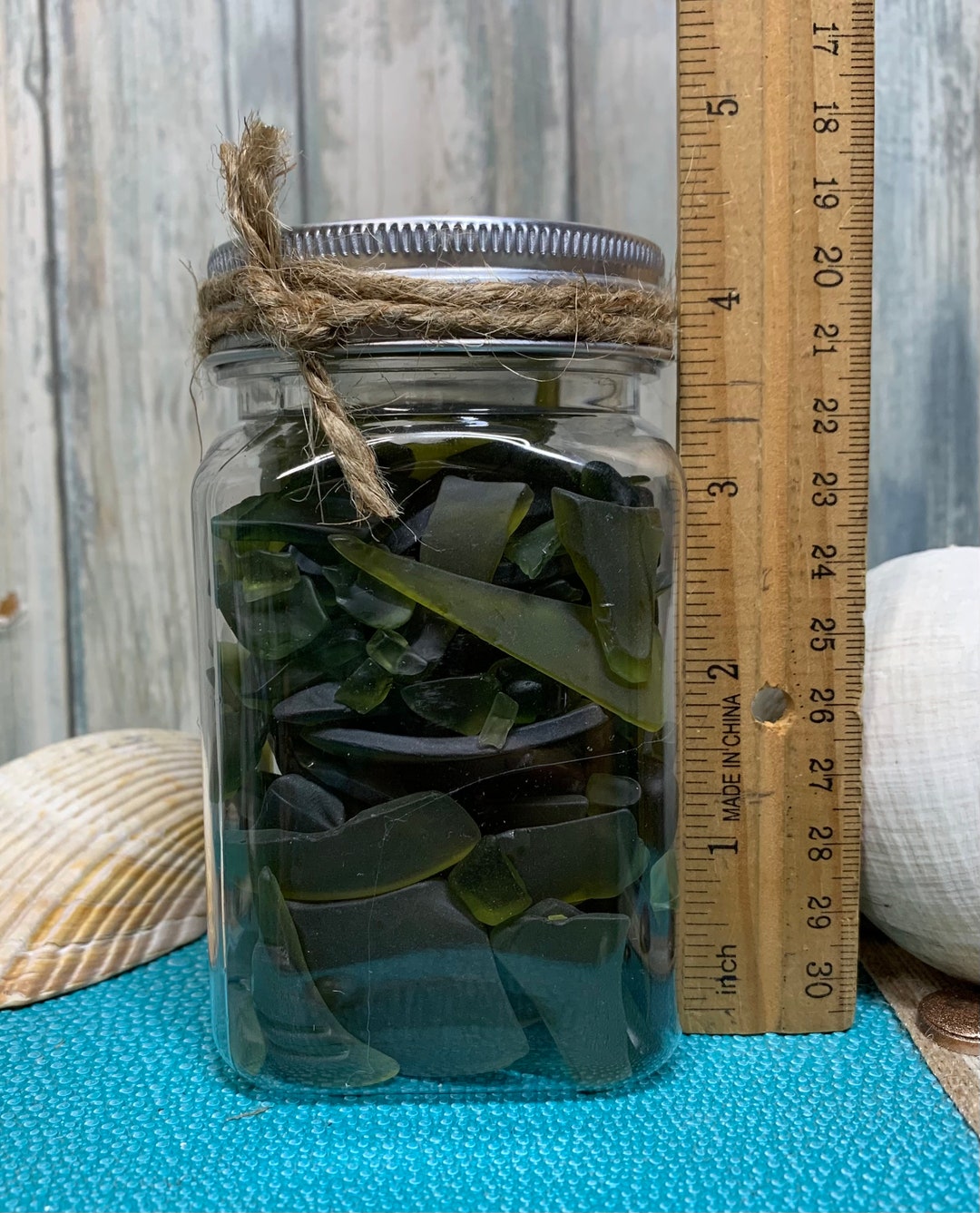 Sea Glass- Sea Glass Decor - Tumbled Sea Glass- Real Glass - Olive Sea ...