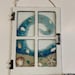 Beach Wave Window Frame Wall Decor - Sea Glass Art - Window Frame Art ...