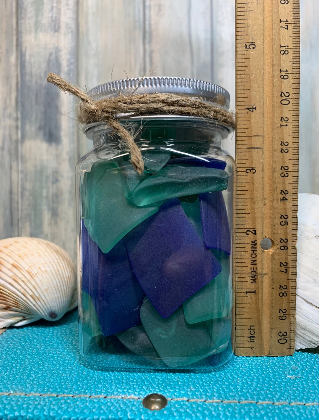 Sea Glass- Sea Glass Decor - Tumbled Sea Glass- Real Glass - Emerald ...