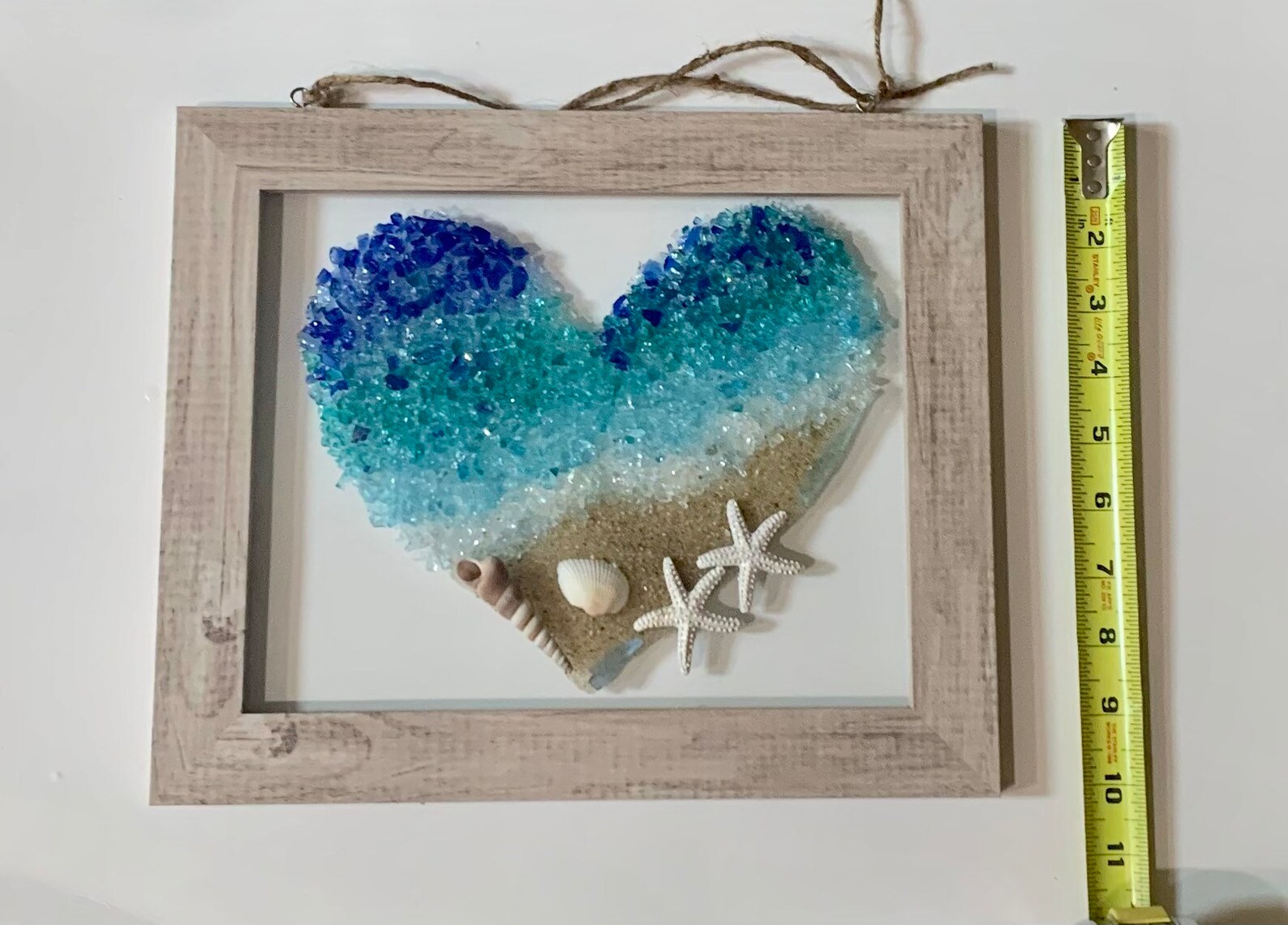 Sea Glass Heart Sea Glass Art Beach Heart Decor Heart - Etsy