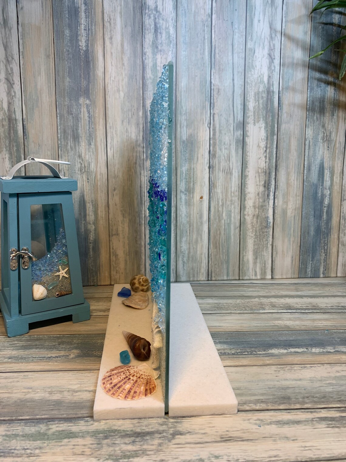 Sea Glass Beach Horizon Scene Sea Glass Art Beach Decor - Etsy