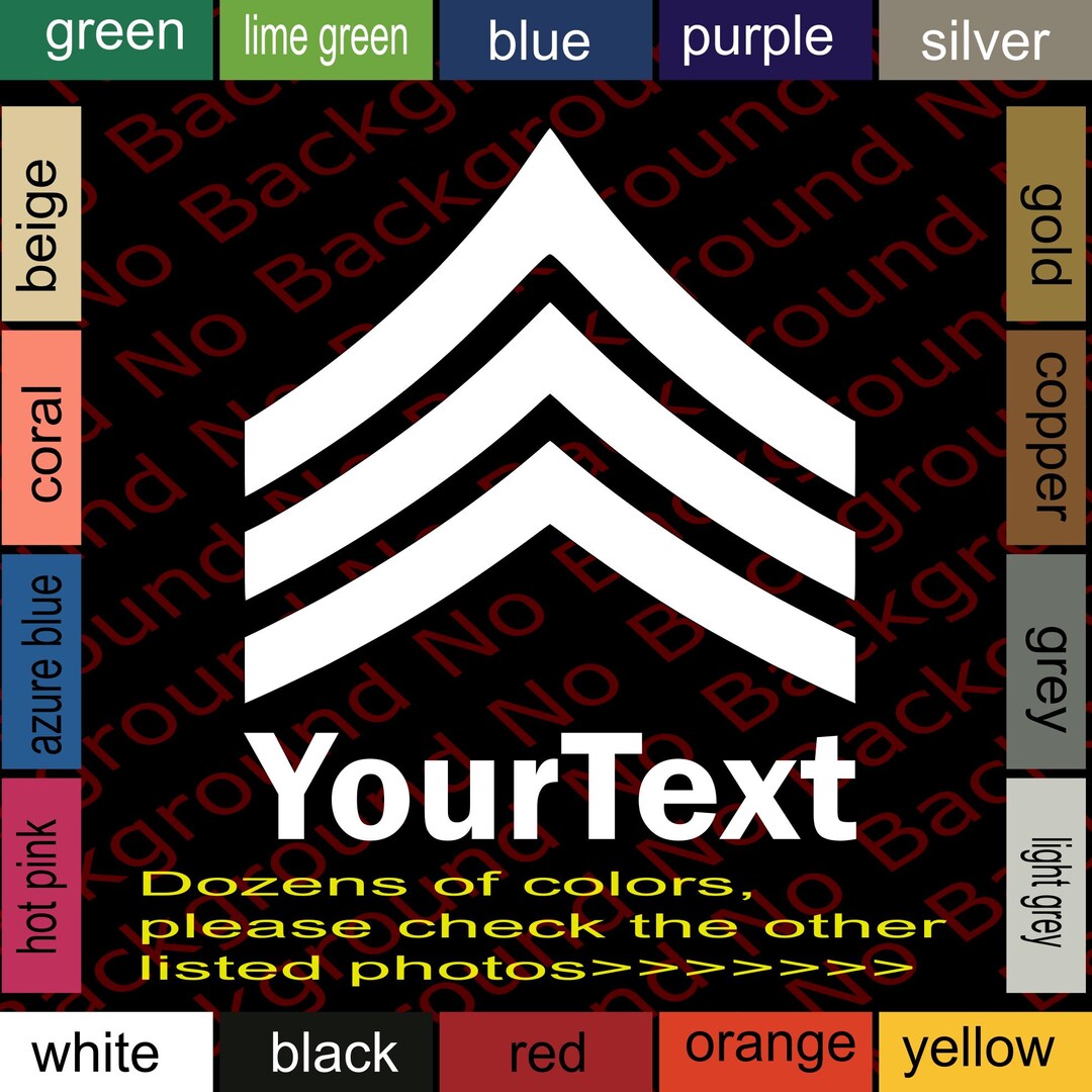 Custom Name Text Police Sergeant SGT Vinyl Die Cut Decals Sticker for ...