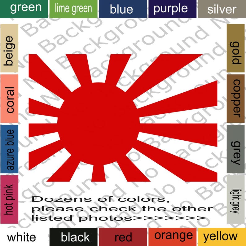 Rising Sun Flag Decal: Japanese JDM Car Window Sticker RC080 - Etsy