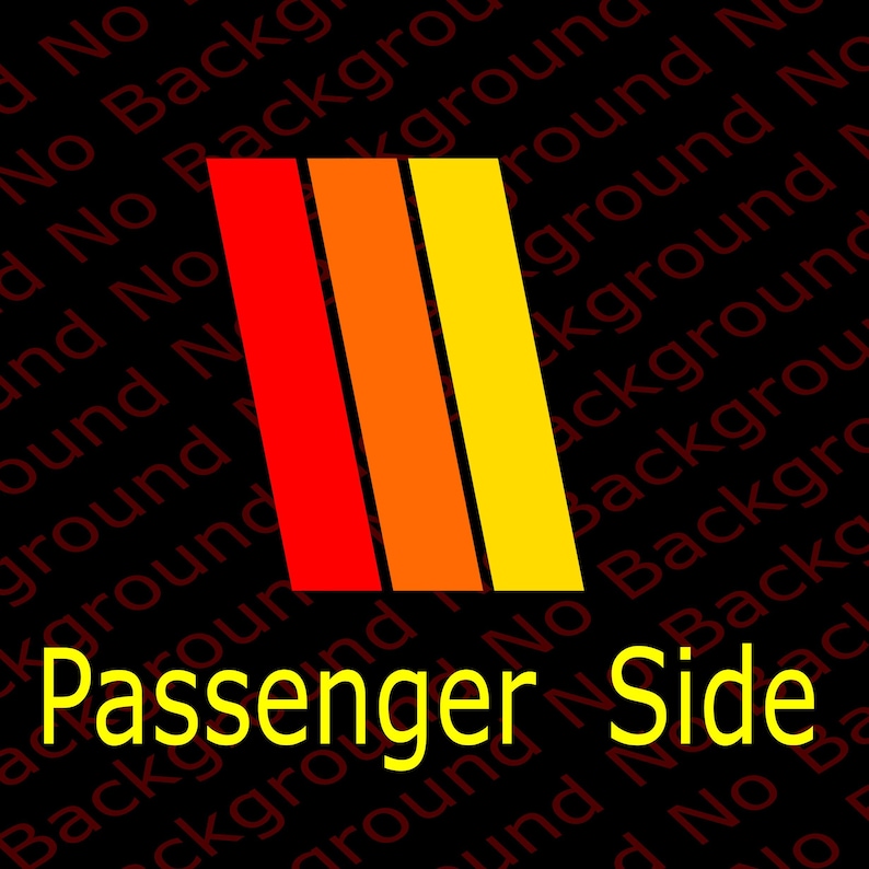 Retro Trio Color Racing Slanted Stripes Vinyl Die Cut Decal Sticker for ...