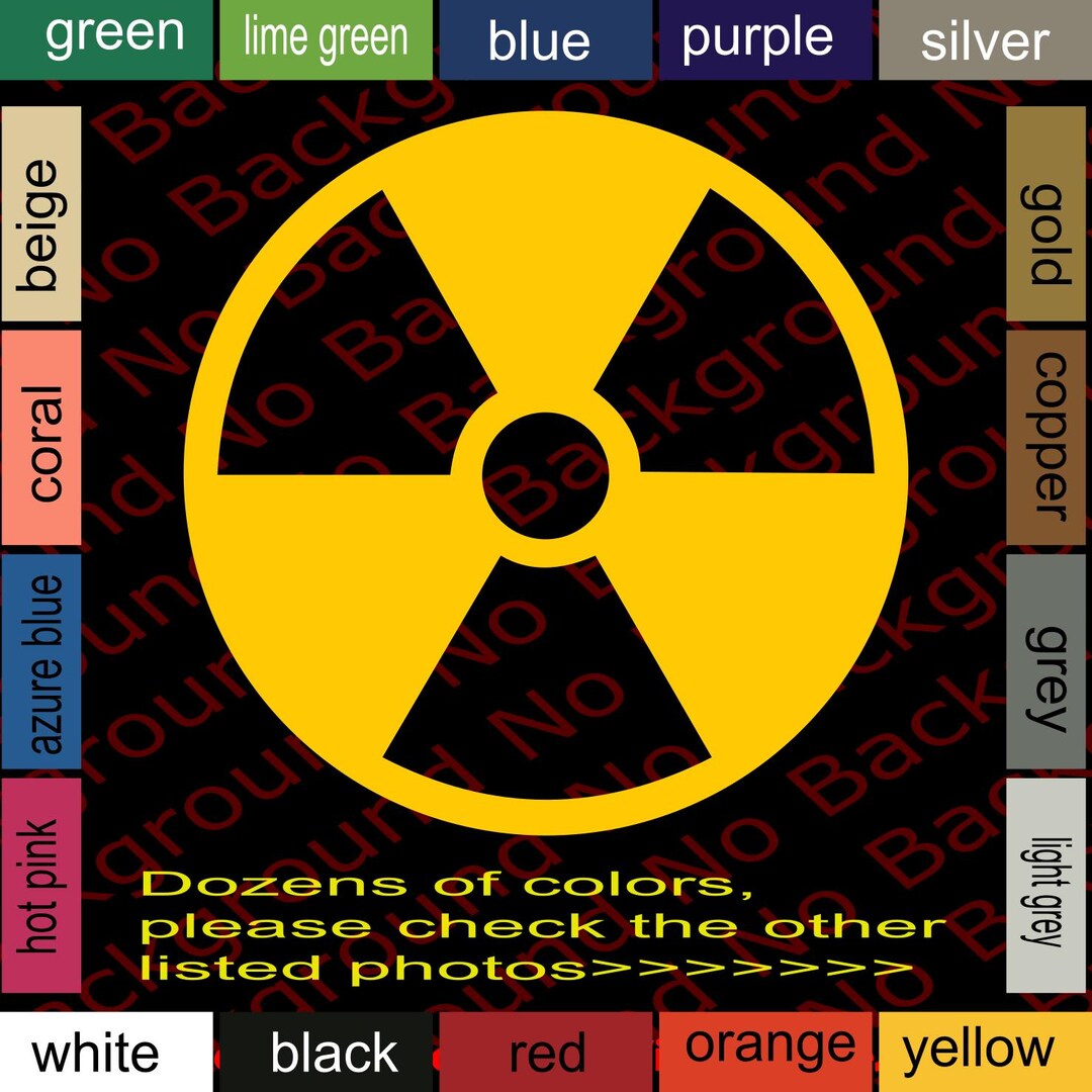 Nuke Radioactive Warning Die Cut Sticker Vinyl Decal Nuclear Bio Hazard ...