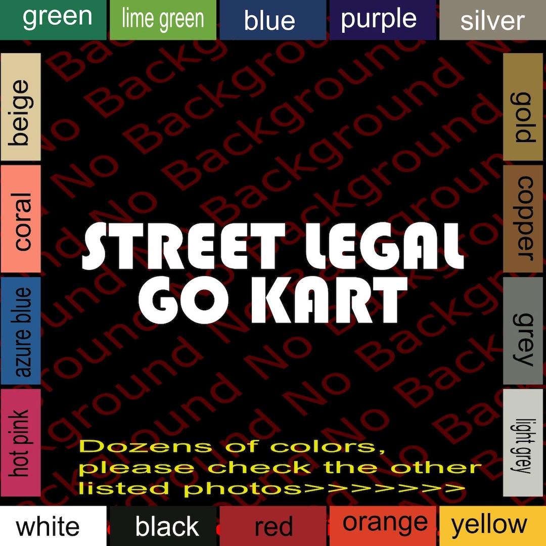 Street Legal Go Kart Vinyl Decal Die Cut Sticker for Mini Cooper R55 ...
