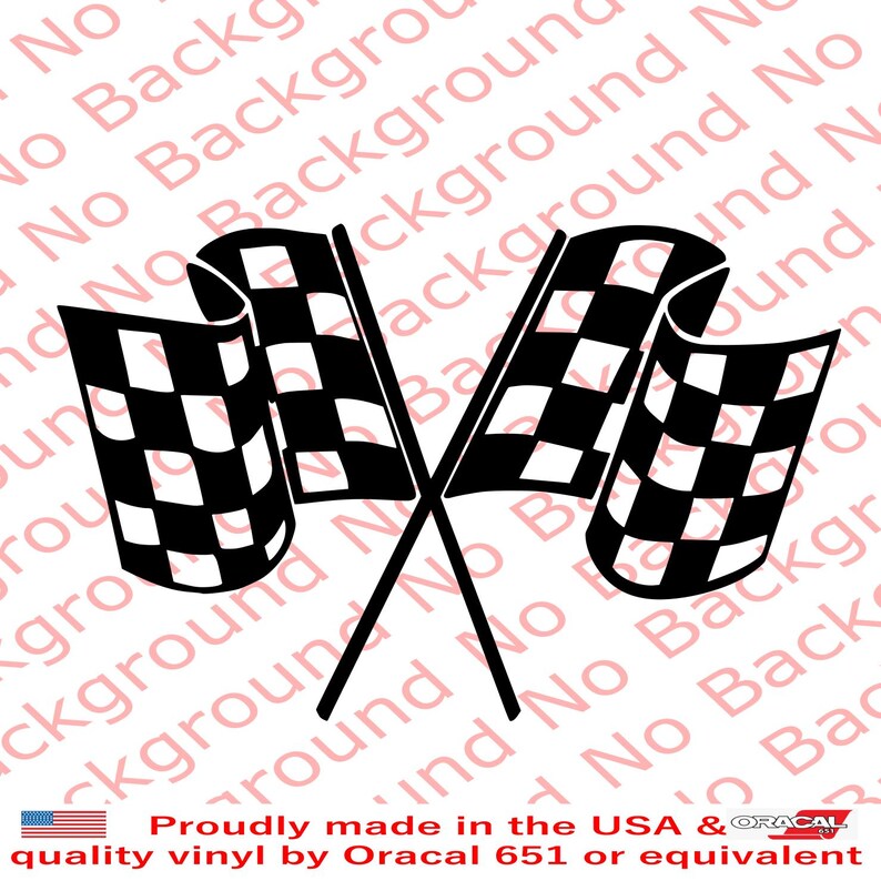 Dual Checkered Flags Vinyl Die Cut Decal Winning Racing Final Lap ...