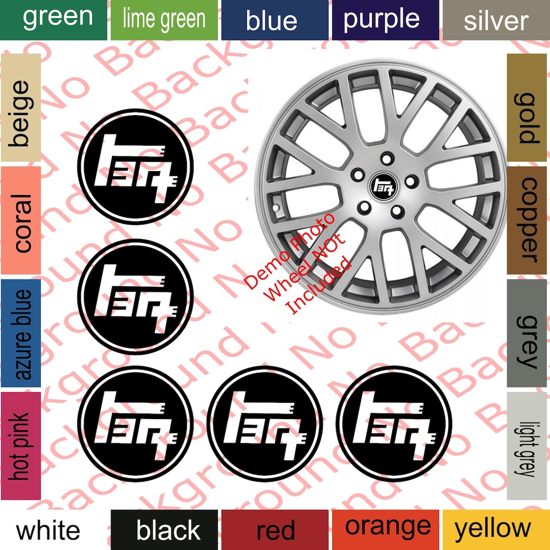 5 Pcs X Vintage TEQ Wheel Cap Decals Die Cut Stickers for Alloy Wheel ...