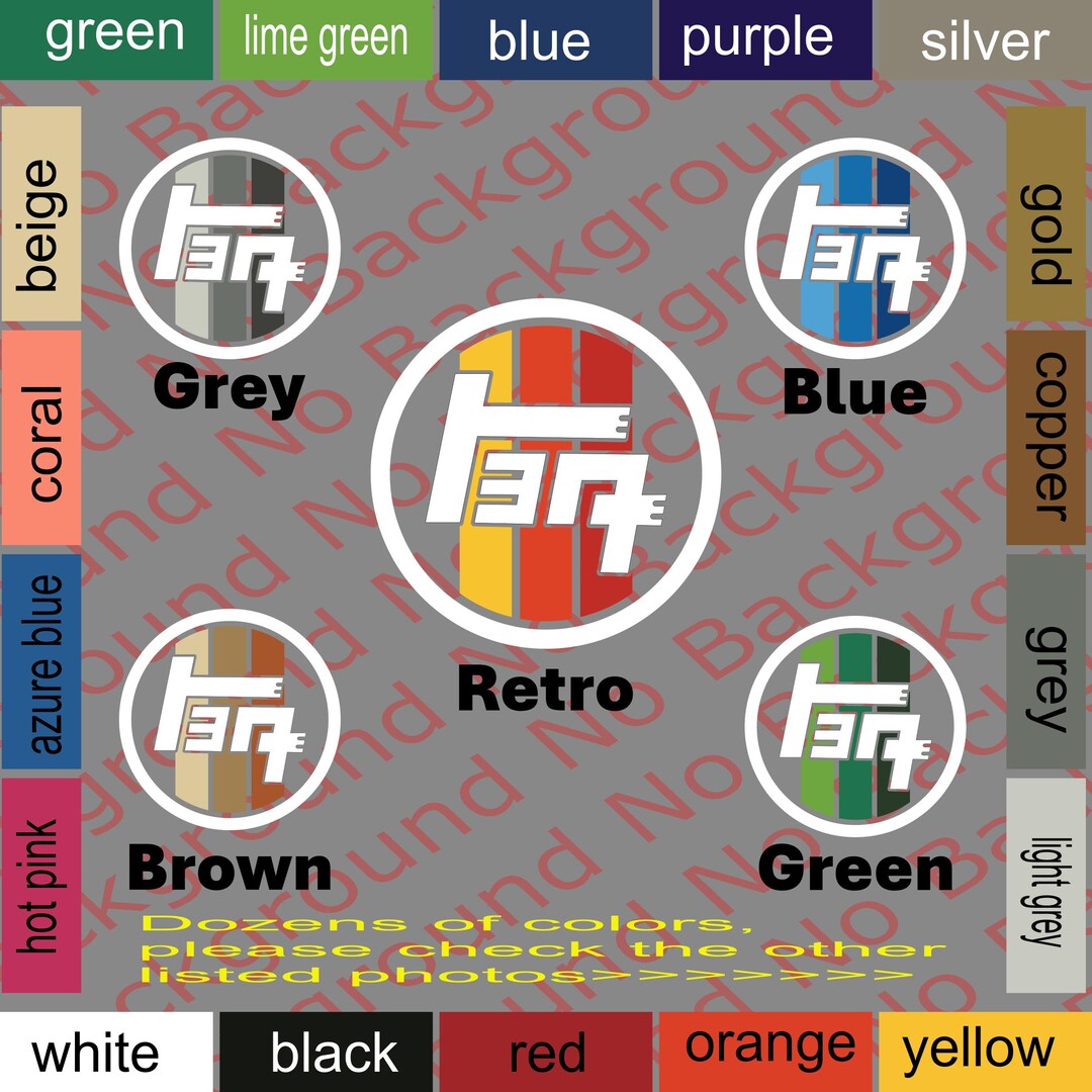 Round TEQ Retro Racing Stripes Vinyl Decal Die Cut Car Sticker for ...