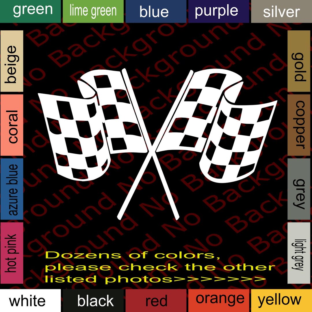 Dual Checkered Flags Vinyl Die Cut Decal Winning Racing Final Lap ...