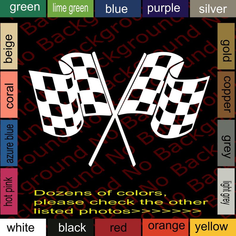 Dual Checkered Flags Vinyl Die Cut Decal Winning Racing Final Lap ...