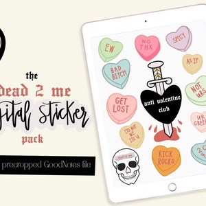 The Dead 2 Me Digital Sticker Pack | Valentines Day | Anti Valentines ...