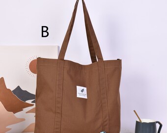 Solid Color Tote Bag - Etsy