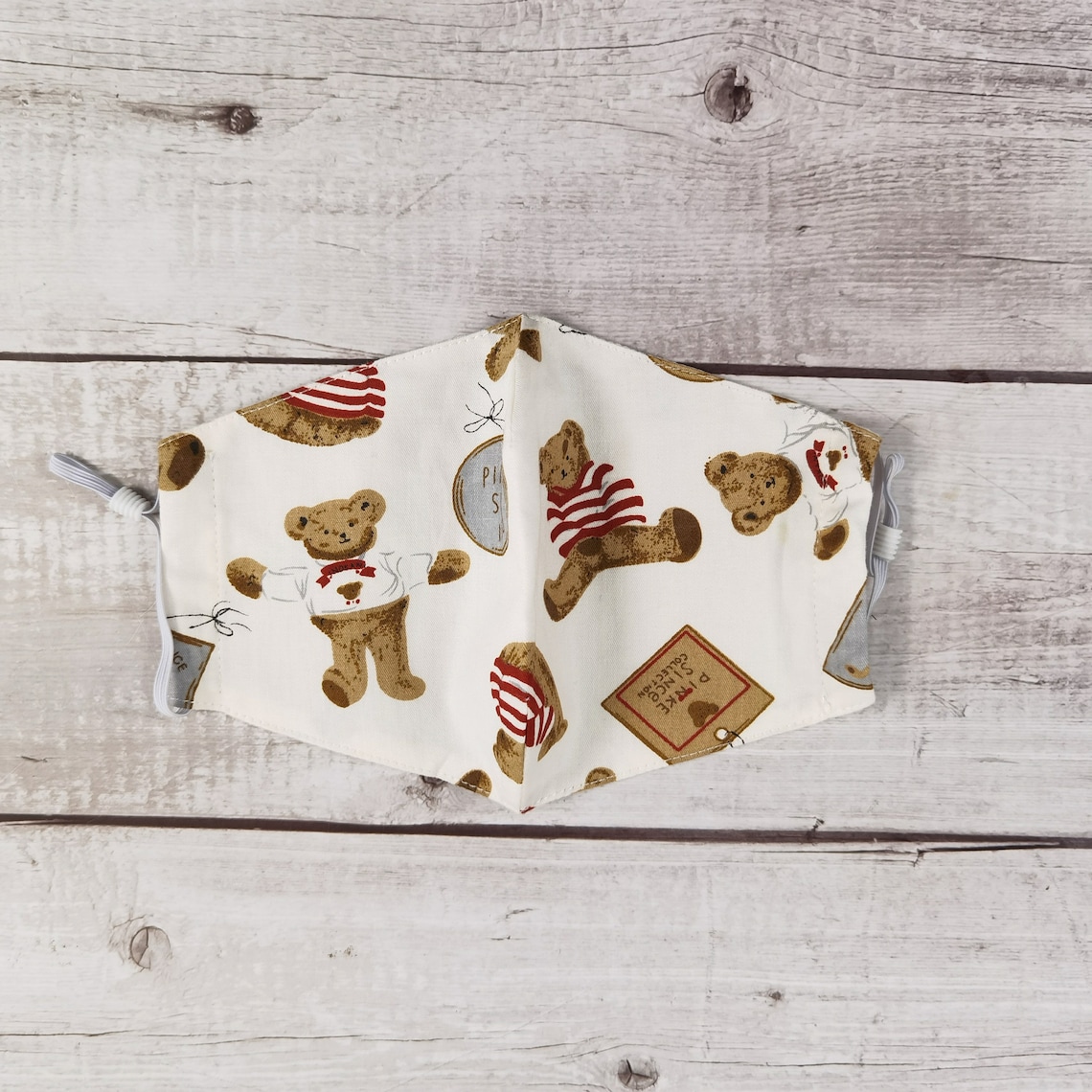 Cute Teddy Bear Face Mask Face Mask For Kids Adjustable Face | Etsy