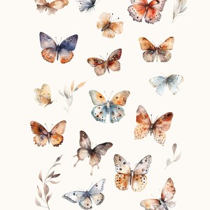 Watercolor Butterfly Clipart Boho Butterflies Png Gold Geometric Frames ...