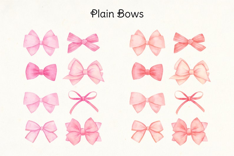 Aquarell rosa Schleifen Clipart Pastell Schleifen und Bänder - Etsy.de