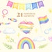 LGBTQ Pride Clipart, Watercolor Rainbow Flag, Pride Day Parade ...