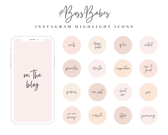 400 Instagram Story Highlight Icons Girl Boss Business | Etsy