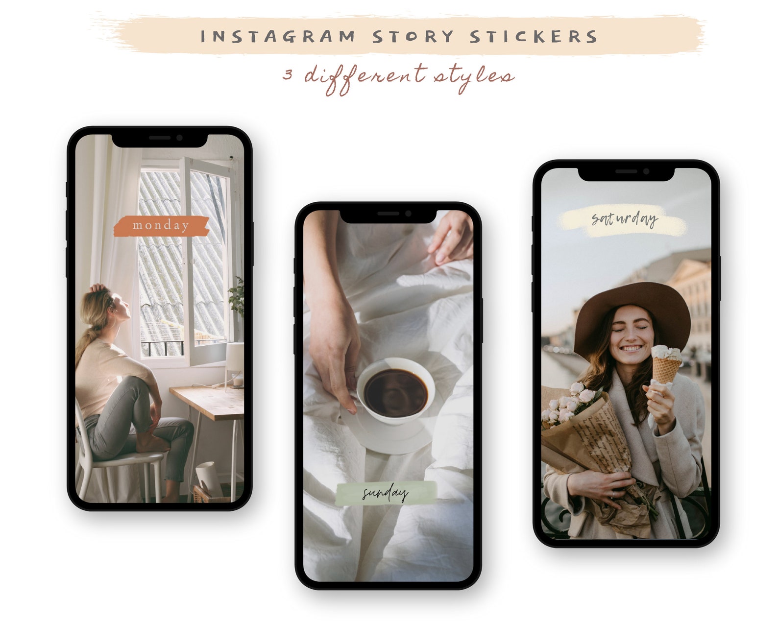 21 Instagram Story Stickers Weekdays Edition Days of the - Etsy
