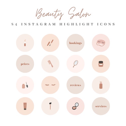 25 Beauty Social Media Icons Instagram Highlight Cover Icons - Etsy