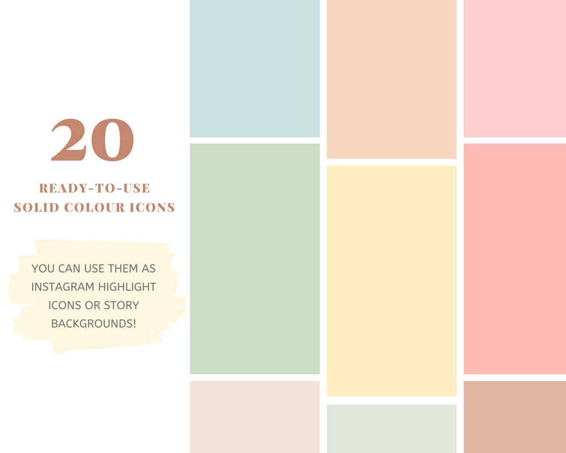Instagram Solid Color Highlight Icons Sweet Peaches Bright - Etsy