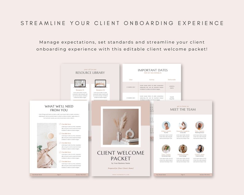 Client Welcome Packet Client Welcome Kit Client Welcome - Etsy