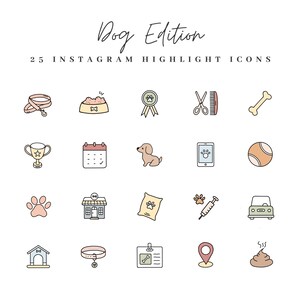 25 Dog Instagram Highlight Icons Soft Pastel, Pet Highlights, Instagram ...