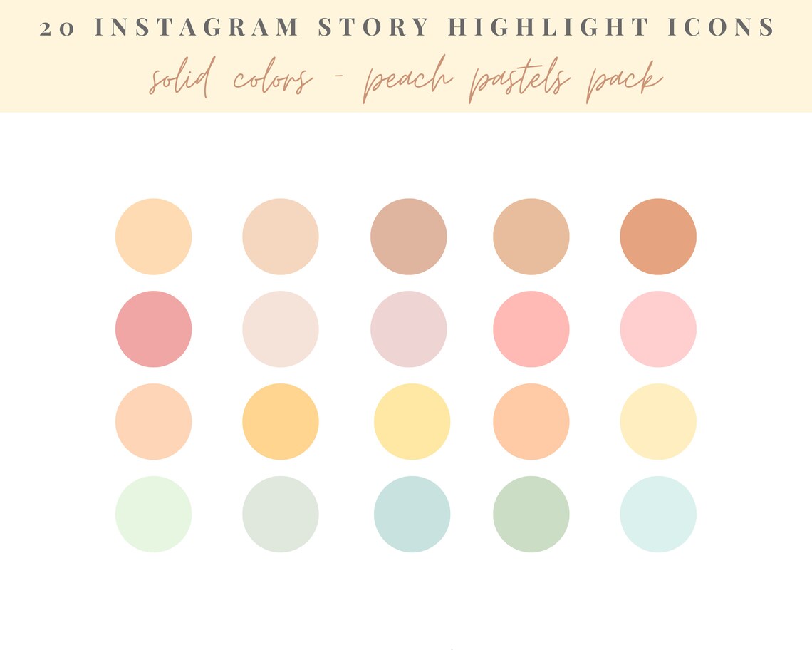 Instagram Solid Color Highlight Icons Sweet Peaches Bright - Etsy