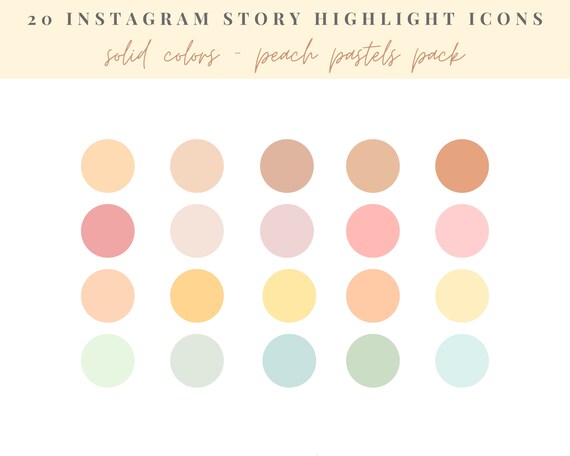 Instagram Solid Color Highlight Icons Sweet Peaches Bright - Etsy